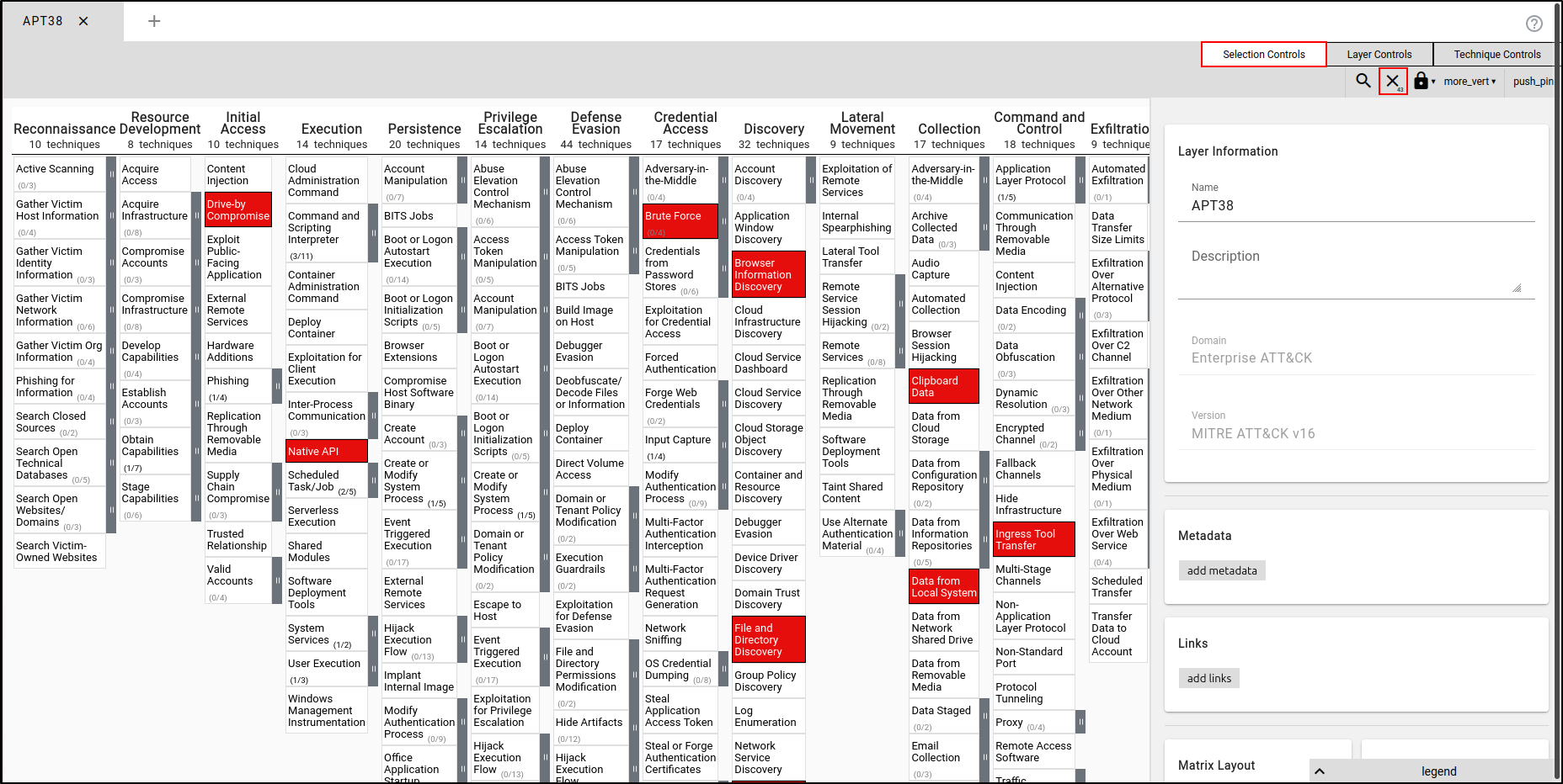 MITRE ATT&CK Navigator - Cyber Defence Kit